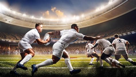 Rugby Players In Action Premium Ai Generated Image