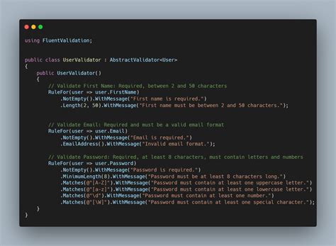Fluentvalidation Net Core Yvadev