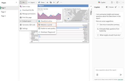 Embed A Report In A Secure Portal Or Website Power Bi Microsoft Learn