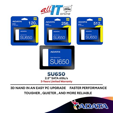 ADATA SU SATA Gb S Internal Solid State Drive SSD GB GB GB Lazada