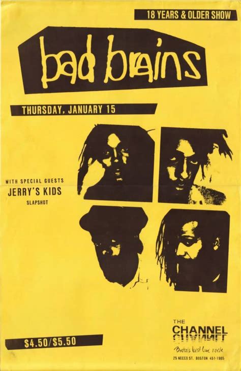 Bad Brains Band Poster Flyer Carteles Gráficos Carteles Minimalistas