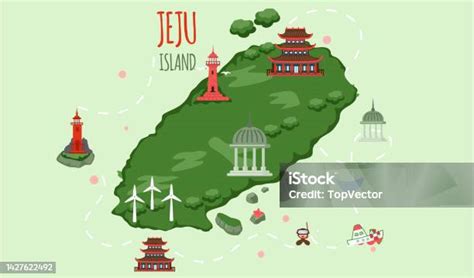 한국의 제주도 전통 명소 상징에 오신 것을 환영합니다 전통 명소가있는 한국 땅 벡터에 대한 스톡 벡터 아트 및 기타 이미지 벡터 한국 감귤 Istock