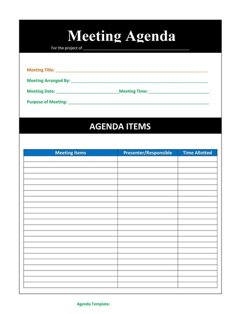46 Effective Meeting Agenda Templates Template Lab 11400 Hot Sex Picture