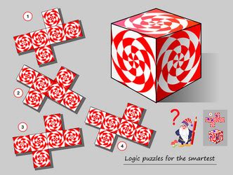 Logic Puzzle Game For Smartest Need To Find Vector Image