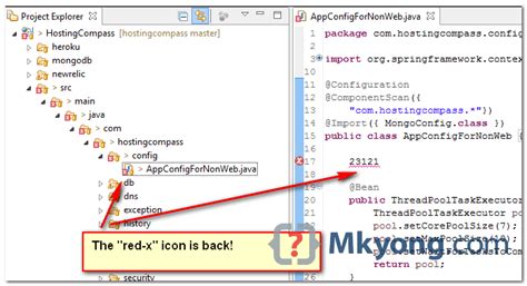 Eclipse Project Explorer Icon Question Mark