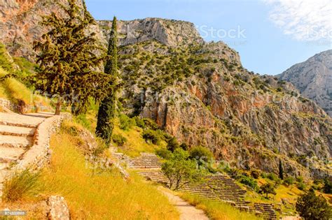Delphi An Archaeological Site In Greece At The Mount Parnassus Delphi
