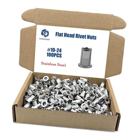 Hgudesign 10 24 100 Piece Sae Rivet Nut Assortment 304 Stainless