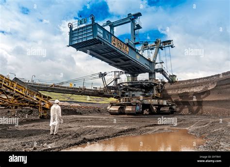 Colossal Bucket Wheel Excavator Bwe Ku 300 Digging Lignite At Vršany Open Pit Coal Mine