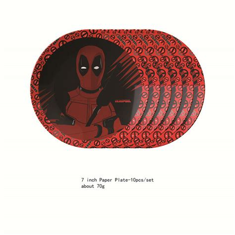 Deadpool Birthday Party Decorations Disposable Tableware Cake Topper