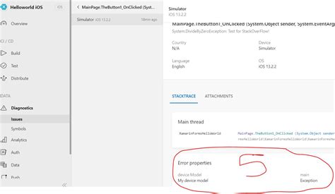 Xamarinforms Has Anyone Been Able To See A Crash Attachment With