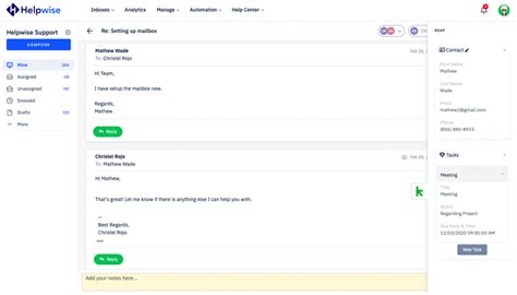Shared Mailbox Keap Integration Helpwise Product Updates