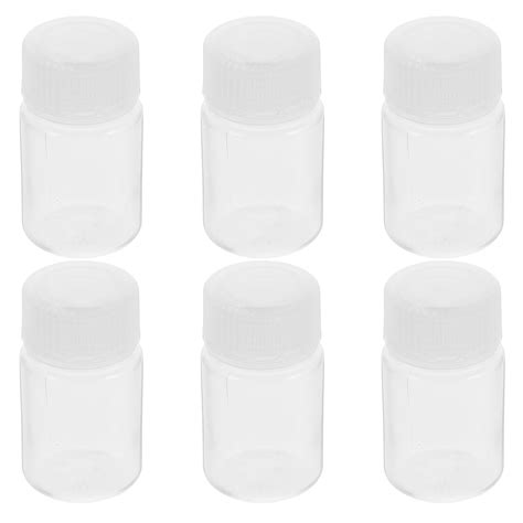 Himition 6pcs Chemical Reagent Bottles Small Sample Containers Sealing