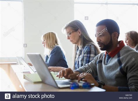 Laptops In Classroom Hi Res Stock Photography And Images Alamy