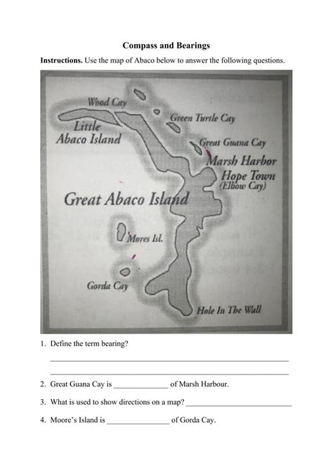 Compass And Bearings Worksheet Online Exercise For Live Worksheets