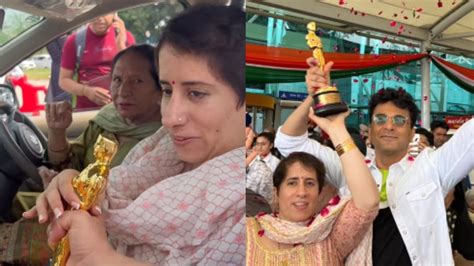 Vikas Khannas Mom Drives Oscar Winner Guneet Monga Trophy To Golden