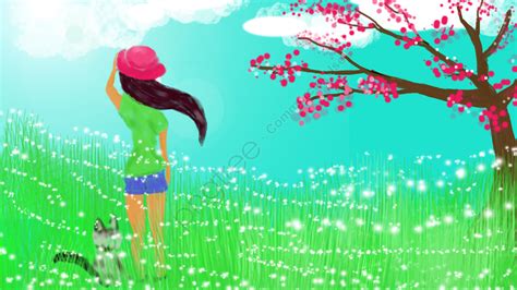 Hello Summer Small Fresh Illustration Hello There Summer Cool Breeze Illustration Background