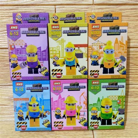 Jual Mainan Balok Susun Edukatif Brick Block Minion Despicable Me Xhs