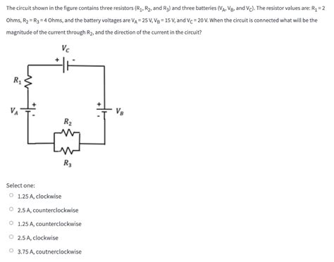 Solved The Circuit Shown In The Figure Contains Three Chegg