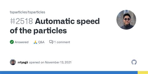 Automatic Speed Of The Particles · Tsparticles Tsparticles · Discussion 2518 · Github