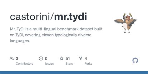 Github Castorinimrtydi Mr Tydi Is A Multi Lingual Benchmark Dataset Built On Tydi