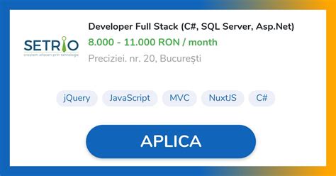 devjob on linkedin developer full stack c sql server asp job in bucurești sc…