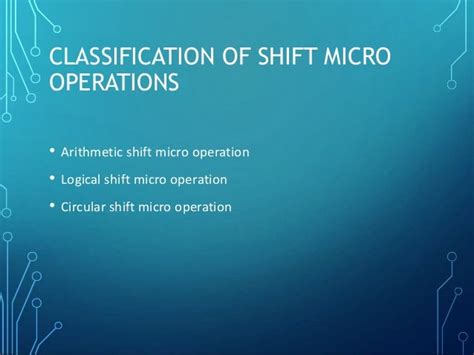 shift micro operations computer science