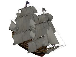 Queen Anne Revenge 3d Model 3d Cad Browser