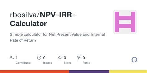 Github Rbosilva Npv Irr Calculator Simple Calculator For Net Present