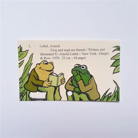 Frog And Toad Are Friends Library Card Art Print Etsy