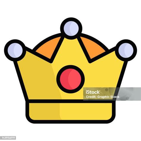 크라운 컬러 라인 아이콘 메리 크리스마스와 해피 뉴 이어 아이콘 웹 및 모바일 디자인 고급에 대한 스톡 벡터 아트 및 기타