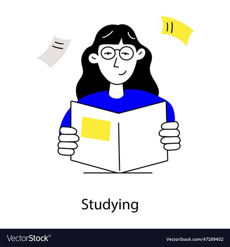 Studying Royalty Free Vector Image Vectorstock