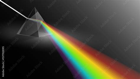 Light Passing Through A Triangular Prism Physics Illustration Template Stock Vector Adobe Stock