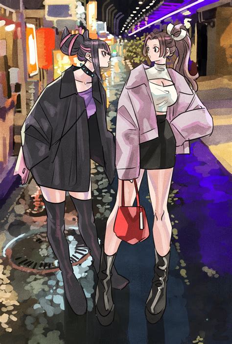 Shiranui Mai And Han Juri Street Fighter And 3 More Drawn By Takeuchi