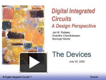 PPT Digital Integrated Circuits A Design Perspective PowerPoint Presentation Free To View