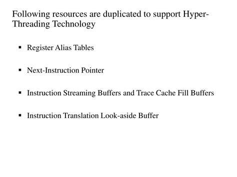 PPT Hyper Threading Technology PowerPoint Presentation Free Download ID