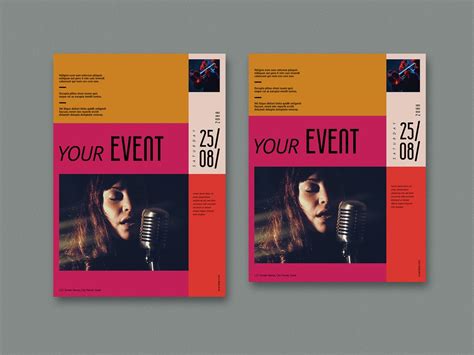 Colorblock Event Flyer Mockup