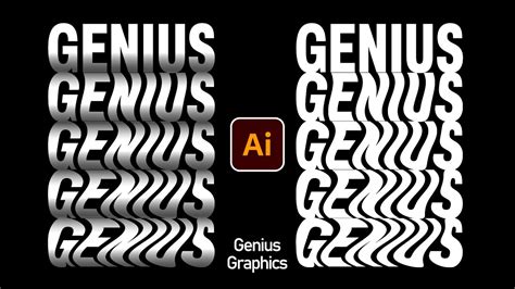 How To Make Wavy Text Pattern In Illustrator Youtube