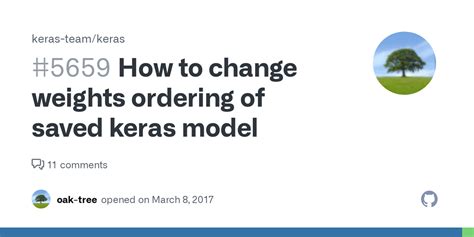 How To Change Weights Ordering Of Saved Keras Model Issue Keras Team Keras GitHub