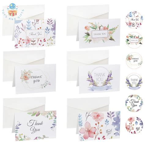 6 Pcs Thank You Cards Greetings Cards T Cards Invitation Cards