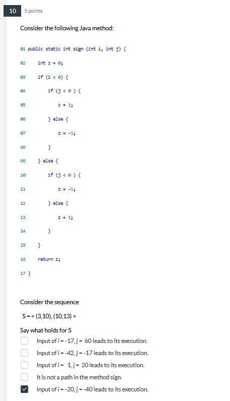 solved consider the following java method o1 public static