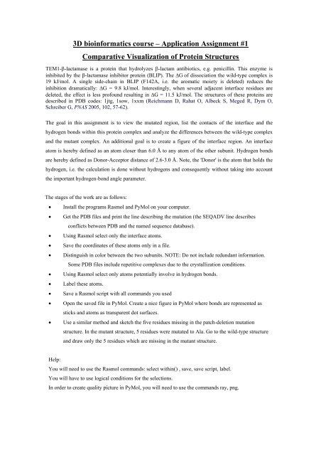 assignment 1 bioinformatics and biological computing