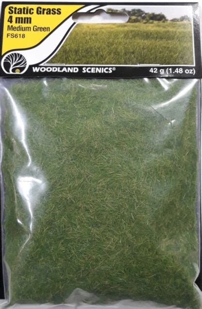 Woodland Scenic Ho Scale Scenic Accents 4mm Medium Green Static