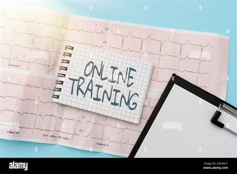 Conceptual Display Online Training Business Concept Computer Based Training Distance Or