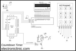 Countdown Timer Using Arduino LCD X I C X Keypad