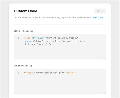 framer learn how to add a content security policy