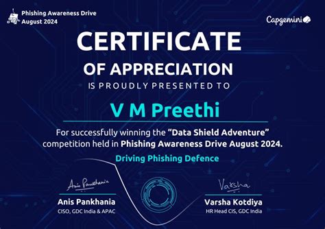 Quizwinner Grateful Preethi V M