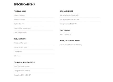 Buy Logitech G Lightsync Rgb Gaming Mouse Blue Online Australia Evatech