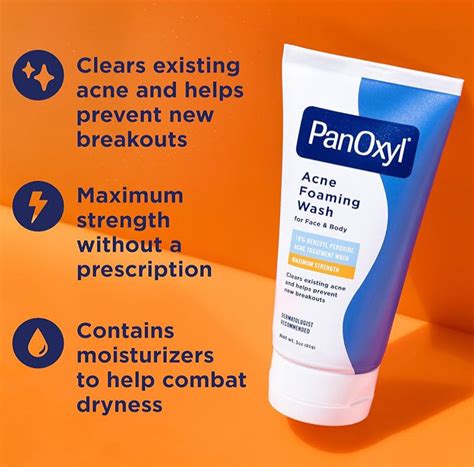 Panoxyl Acne Foaming Wash Benzoyl Peroxide 10 Maximum Strength Antimi