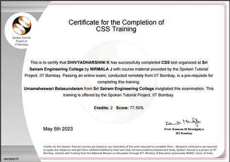 Dhivyadharshini Karunakaran On Linkedin Css Webdevelopment Spokentutorial Coursecompletion