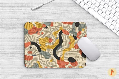 Abstract One Line Art Mouse Pad Graphic By Foxmia · Creative Fabrica